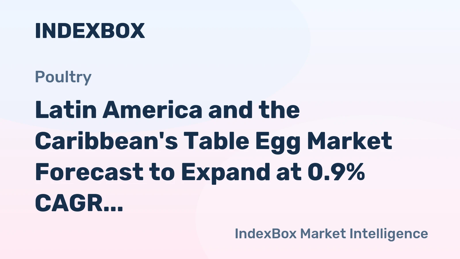 Latin America and the Caribbean's Table Egg Market Forecast to Expand at 0.9% CAGR Through 2035