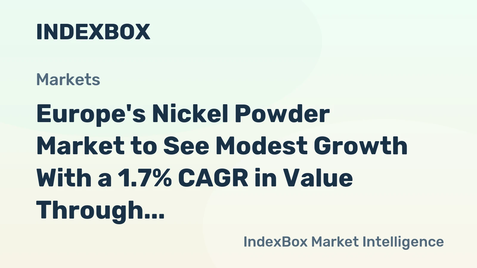 Europe's Nickel Powder Market to See Modest Growth With a 1.7% CAGR in Value Through 2035
