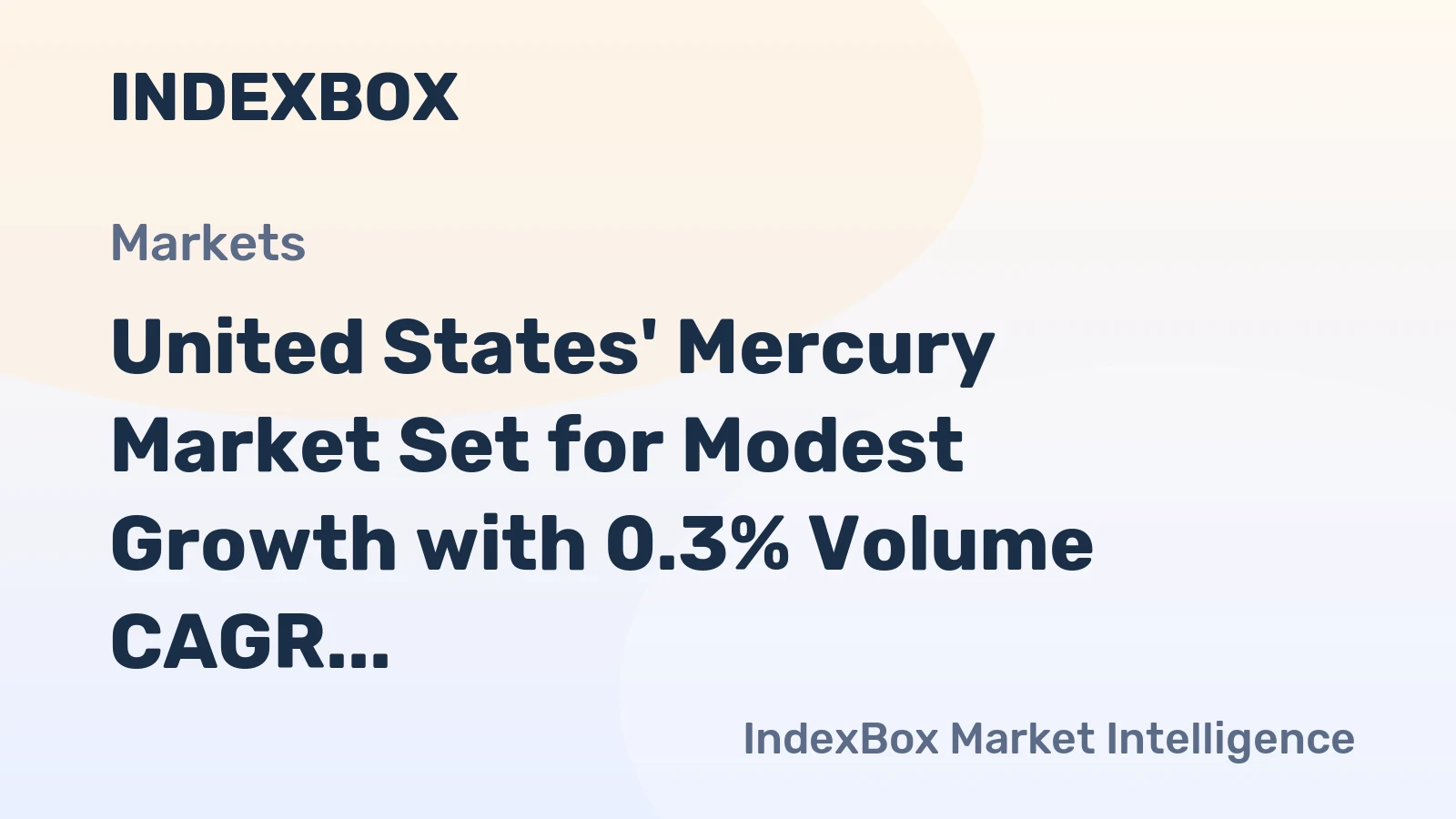 United States' Mercury Market Set for Modest Growth with 0.3% Volume CAGR Through 2035
