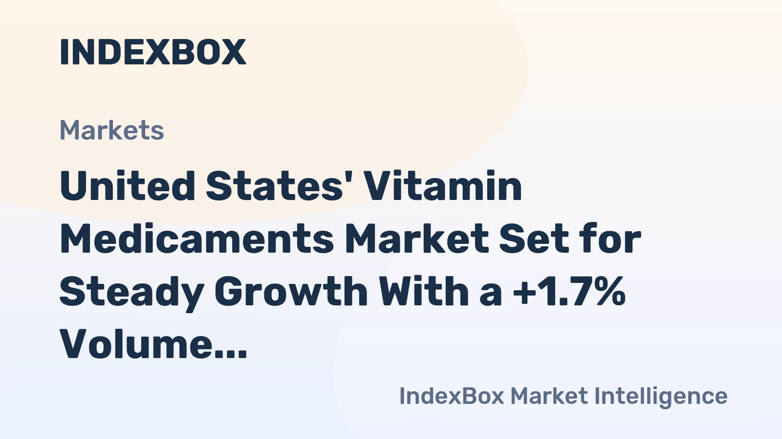 United States' Vitamin Medicaments Market Set for Steady Growth With a +1.7% Volume CAGR Through 2035