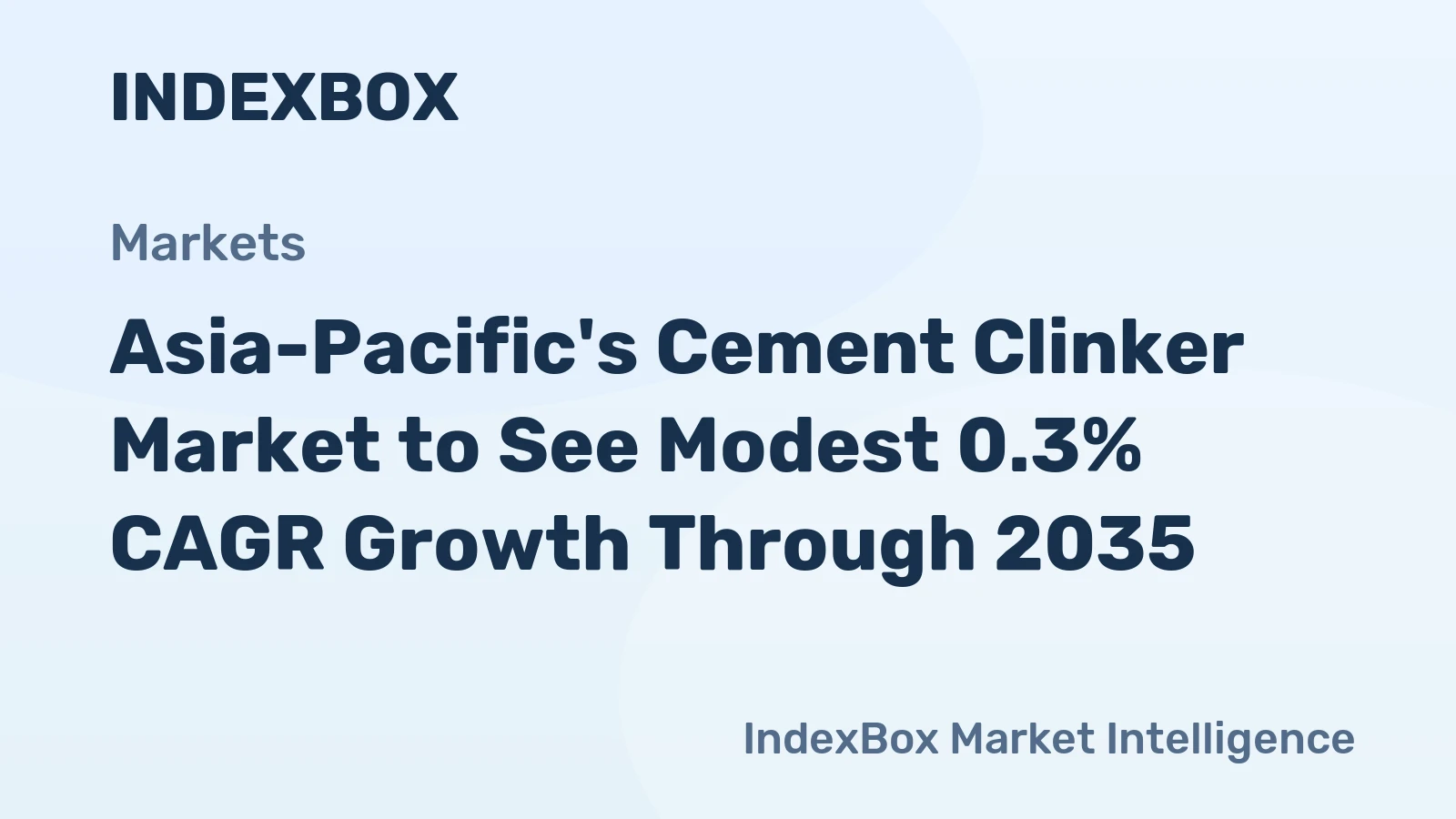 Asia-Pacific's Cement Clinker Market to See Modest 0.3% CAGR Growth Through 2035