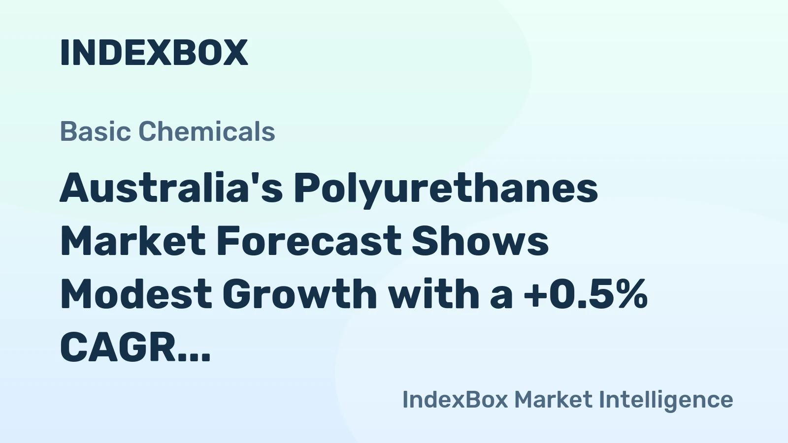 Australia's Polyurethanes Market Forecast Shows Modest Growth with a +0.5% CAGR in Value