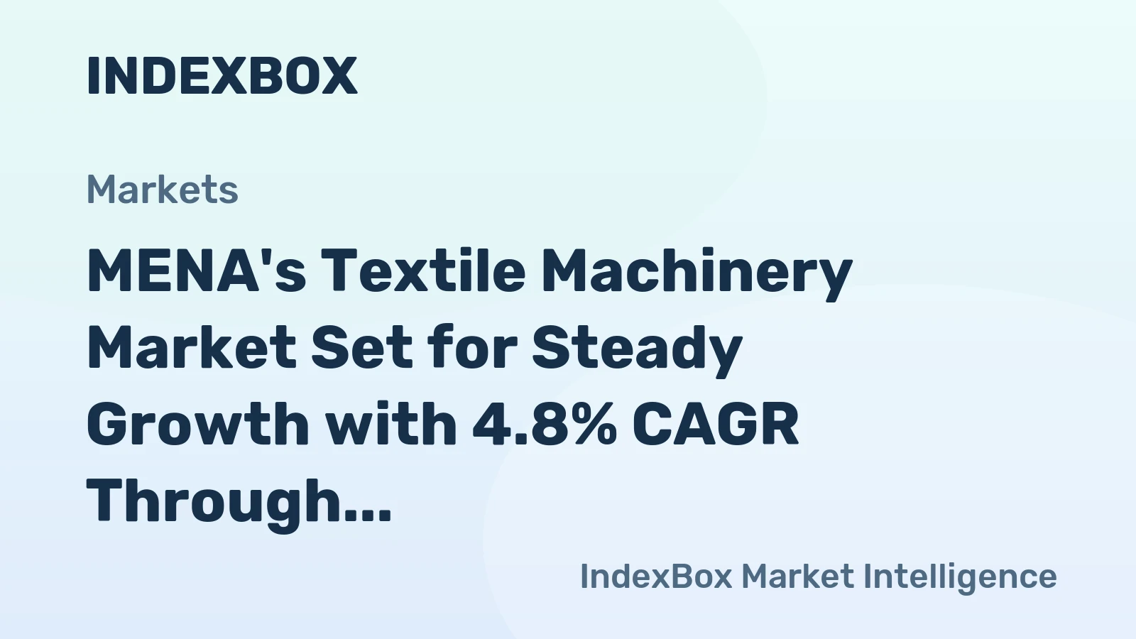 MENA's Textile Machinery Market Set for Steady Growth with 4.8% CAGR Through 2035