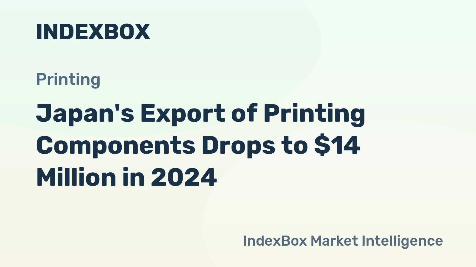 Japan's Export of Printing Components Drops to $14 Million in 2024