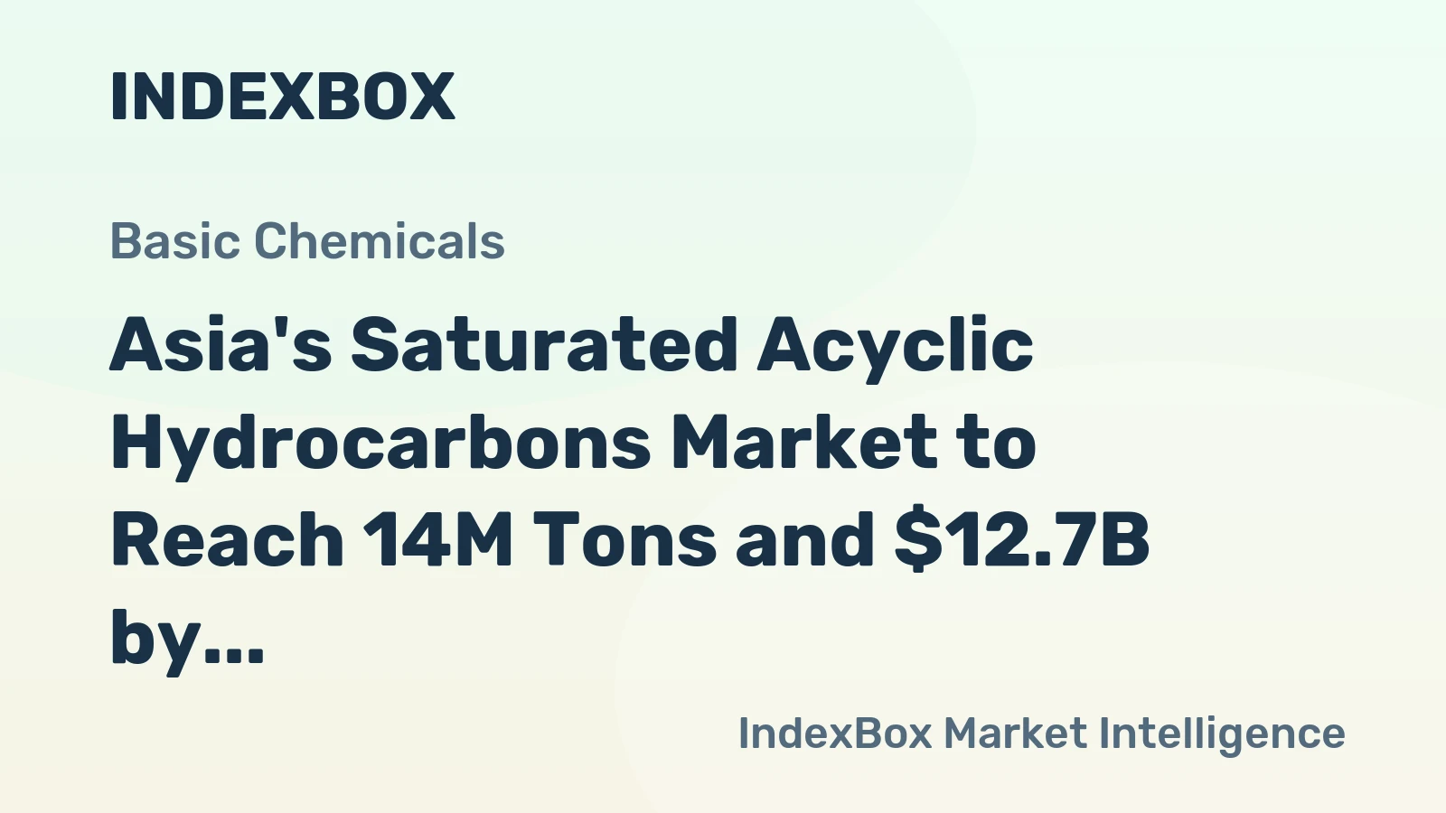 Asia's Saturated Acyclic Hydrocarbons Market to Reach 14M Tons and $12.7B by 2035