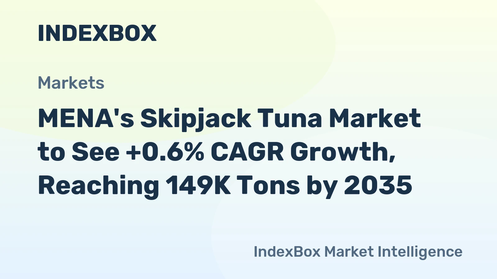 MENA's Skipjack Tuna Market to See +0.6% CAGR Growth, Reaching 149K Tons by 2035