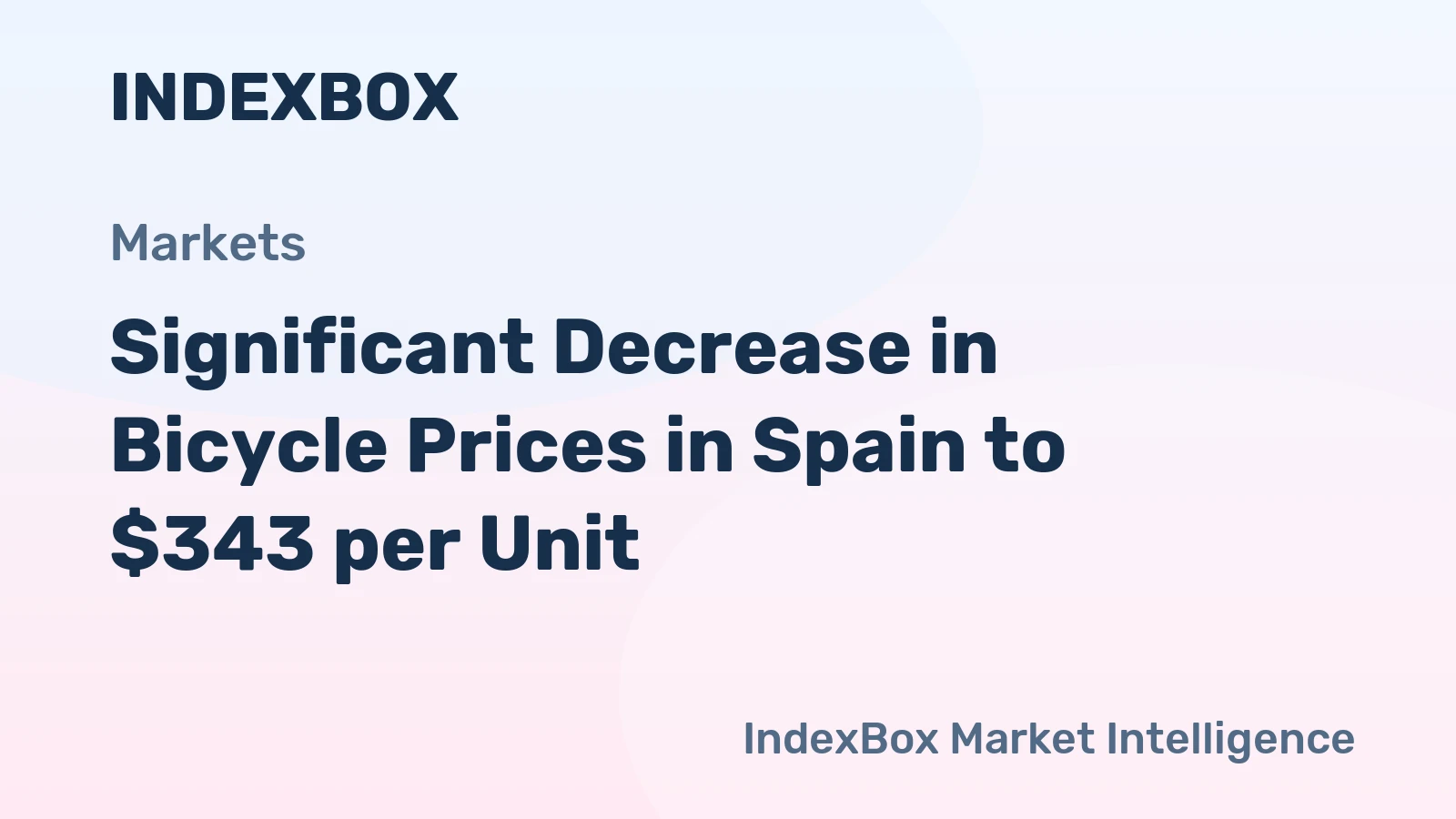 Significant Decrease in Bicycle Prices in Spain to $343 per Unit