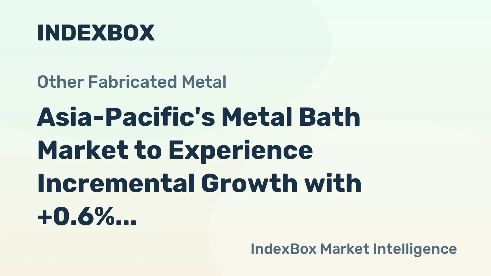 Asia-Pacific's Metal Bath Market to Experience Incremental Growth with +0.6% CAGR