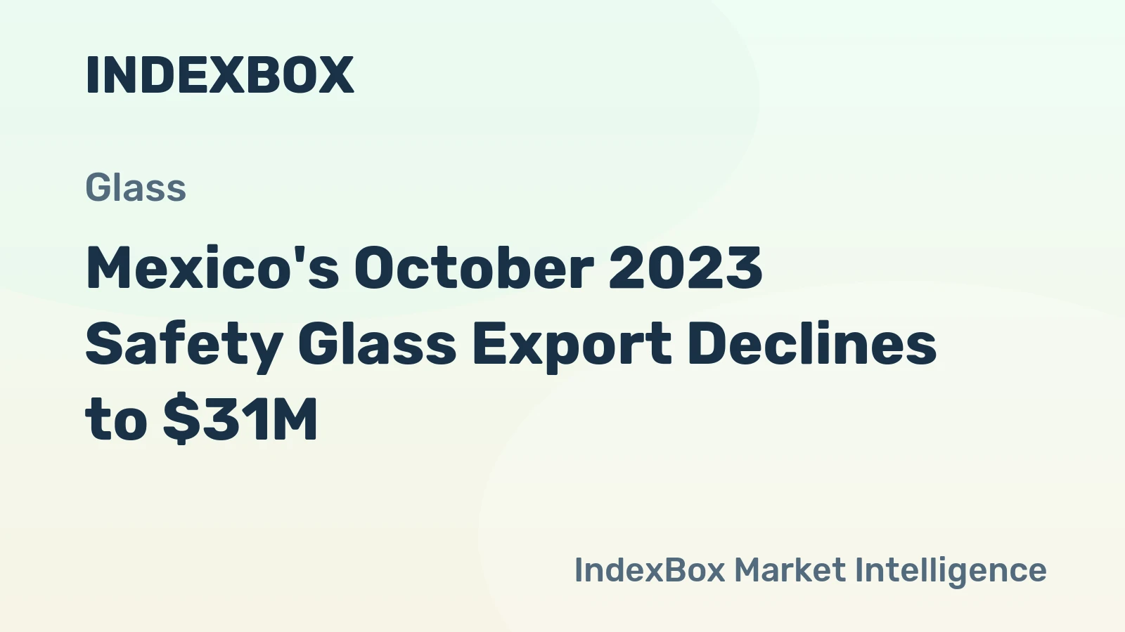 Mexico's October 2023 Safety Glass Export Declines to $31M