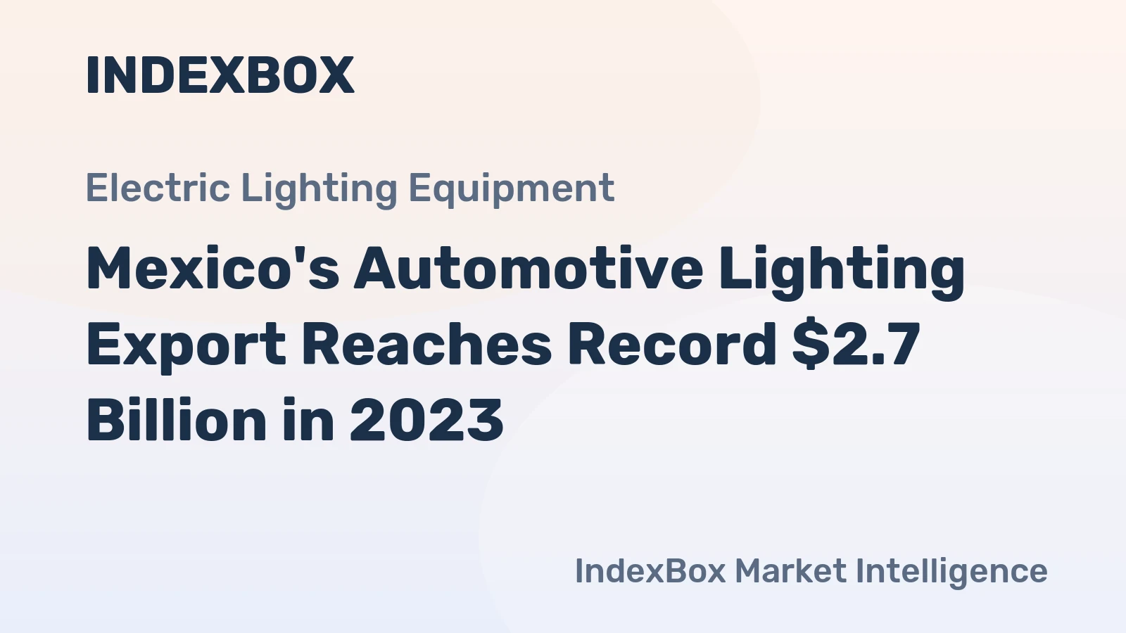 Mexico's Automotive Lighting Export Reaches Record $2.7 Billion in 2023