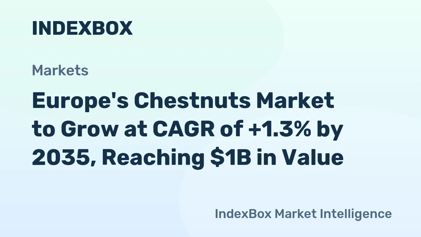 Europe's Chestnuts Market to Grow at CAGR of +1.3% by 2035, Reaching $1B in Value