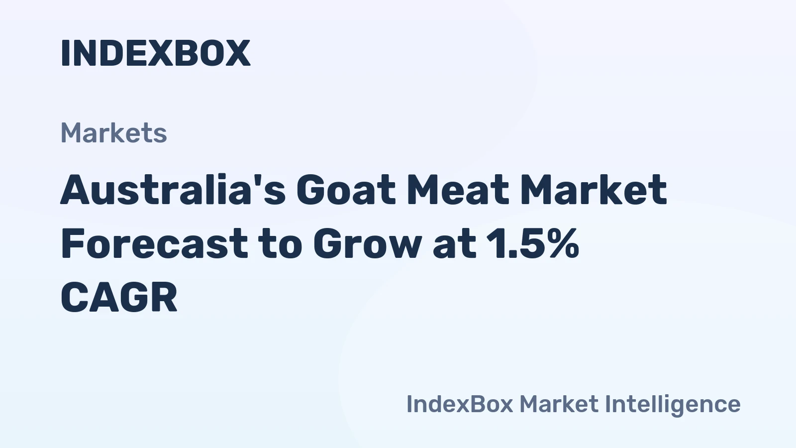 Australia's Goat Meat Market Forecast to Grow at 1.5% CAGR