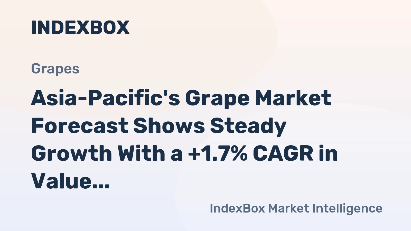 Asia-Pacific's Grape Market Forecast Shows Steady Growth With a +1.7% CAGR in Value Through 2035