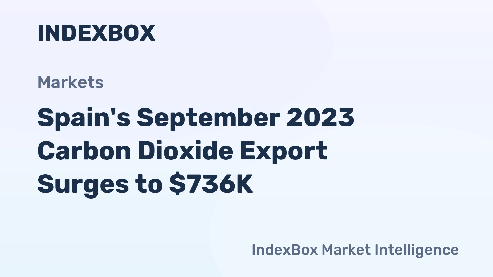 Spain's September 2023 Carbon Dioxide Export Surges to $736K