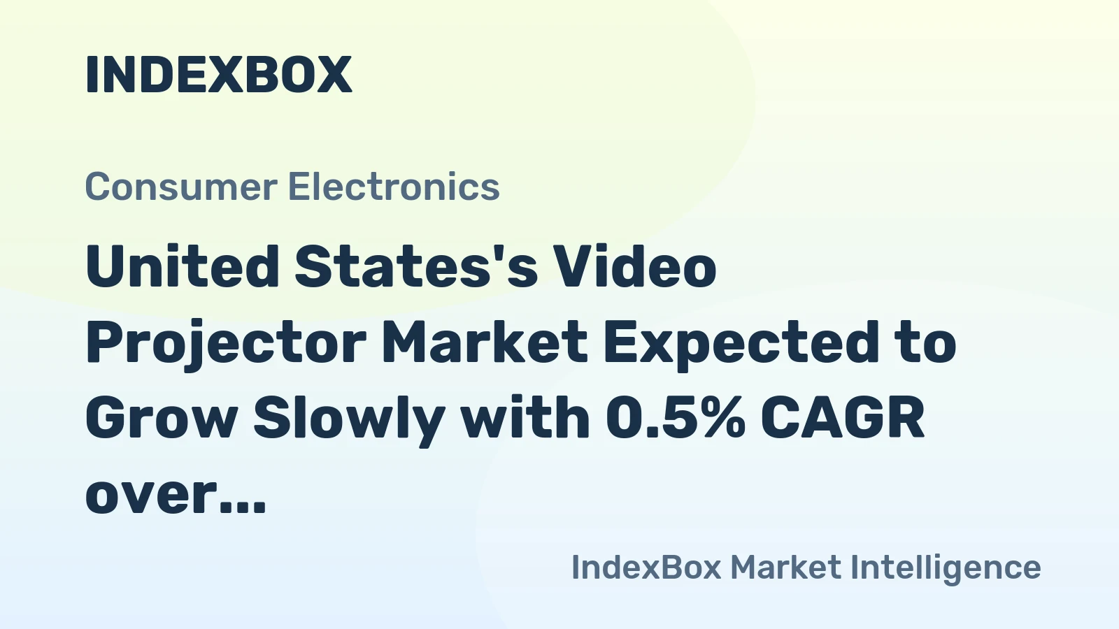 United States's Video Projector Market Expected to Grow Slowly with 0.5% CAGR over the Next Decade
