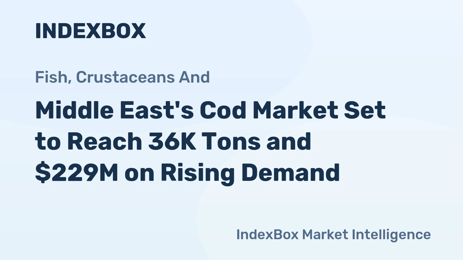 Middle East's Cod Market Set to Reach 36K Tons and $229M on Rising Demand