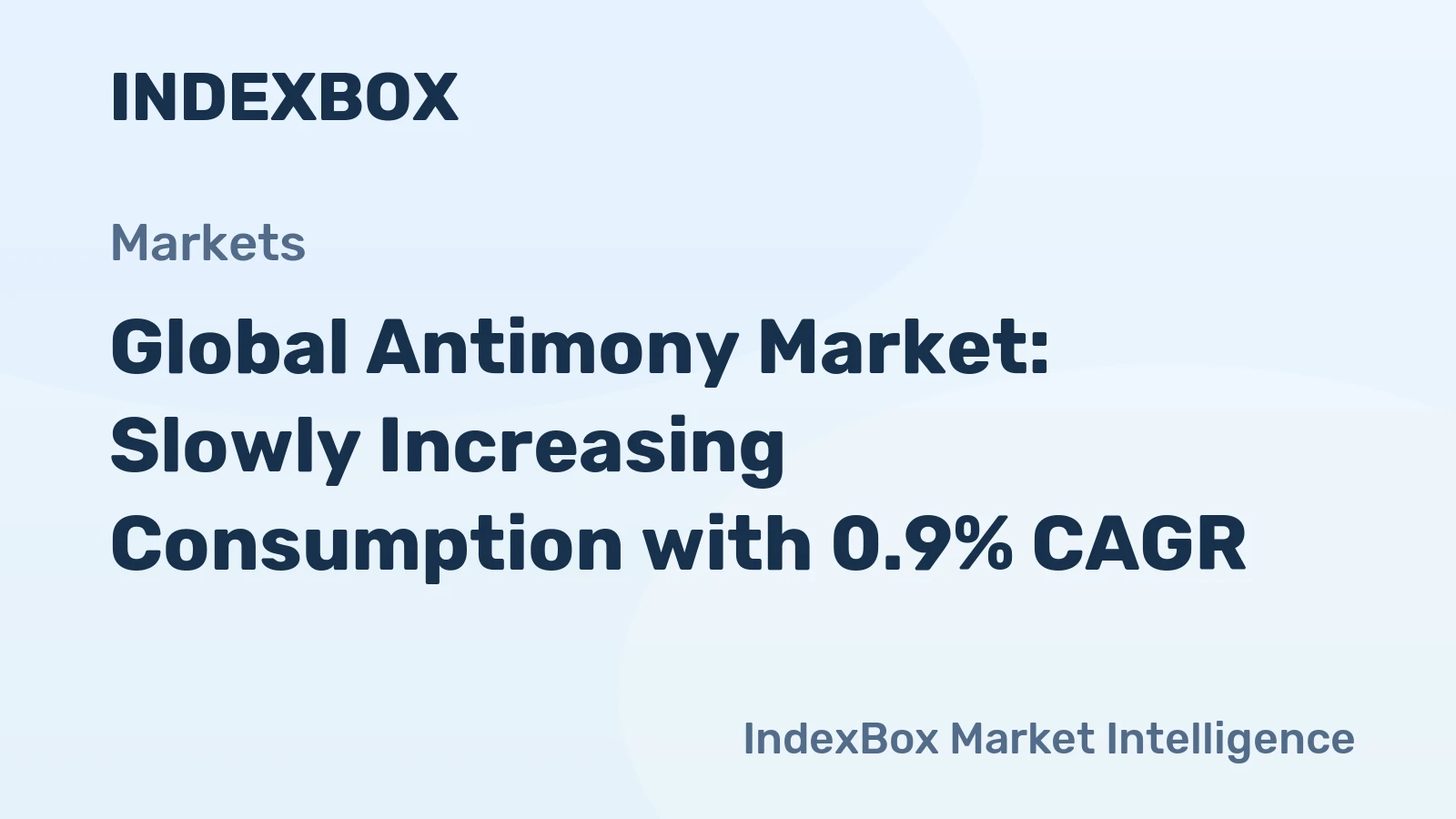 Global Antimony Market: Slowly Increasing Consumption with 0.9% CAGR