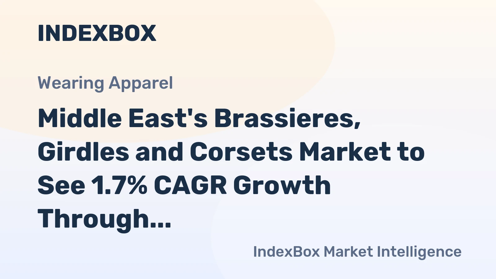 Middle East's Brassieres, Girdles and Corsets Market to See 1.7% CAGR Growth Through 2035