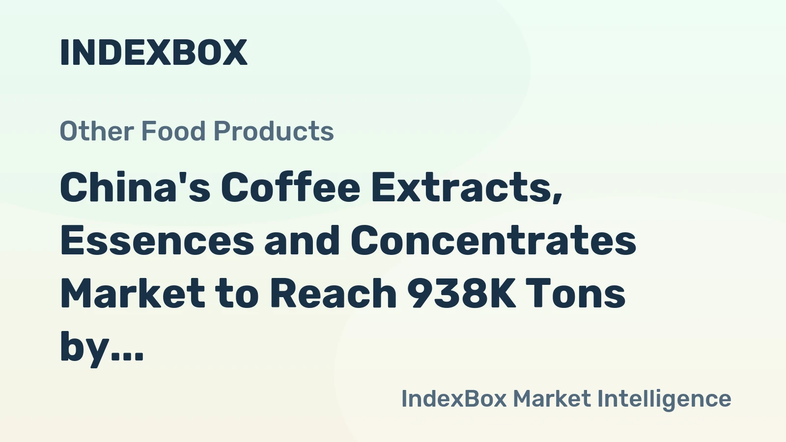 China's Coffee Extracts, Essences and Concentrates Market to Reach 938K Tons by 2035, Valued at $8.6B
