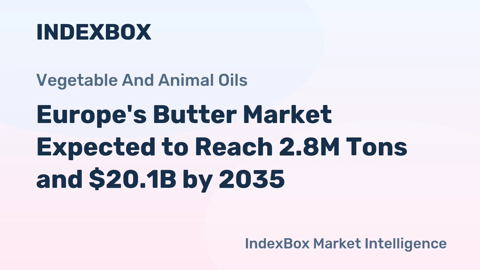 Europe's Butter Market Expected to Reach 2.8M Tons and $20.1B by 2035