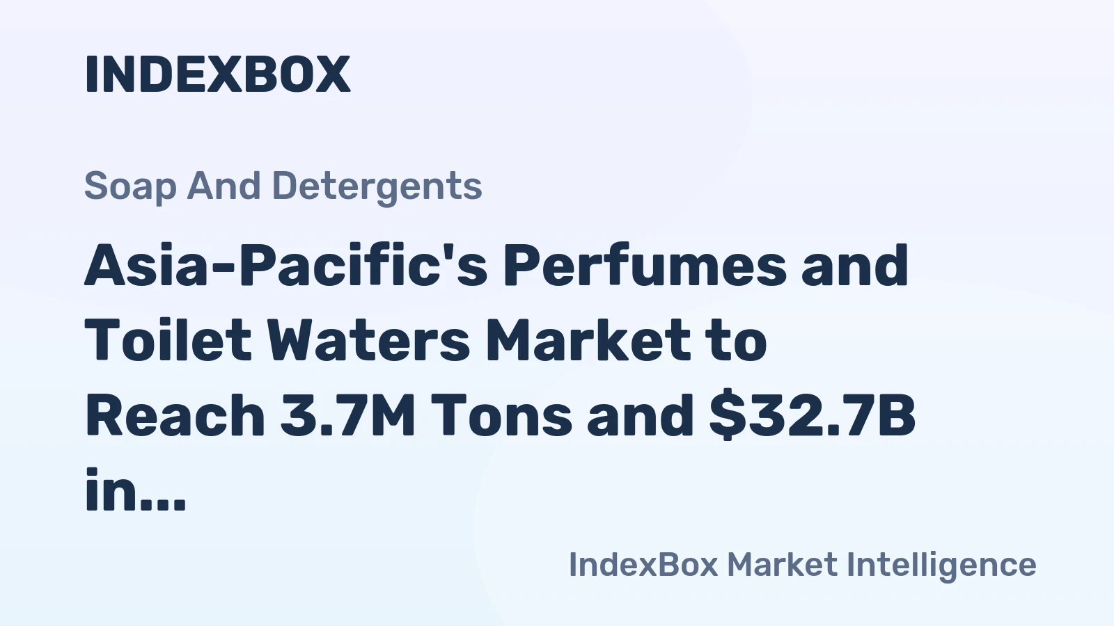 Asia-Pacific's Perfumes and Toilet Waters Market to Reach 3.7M Tons and $32.7B in Value by 2035