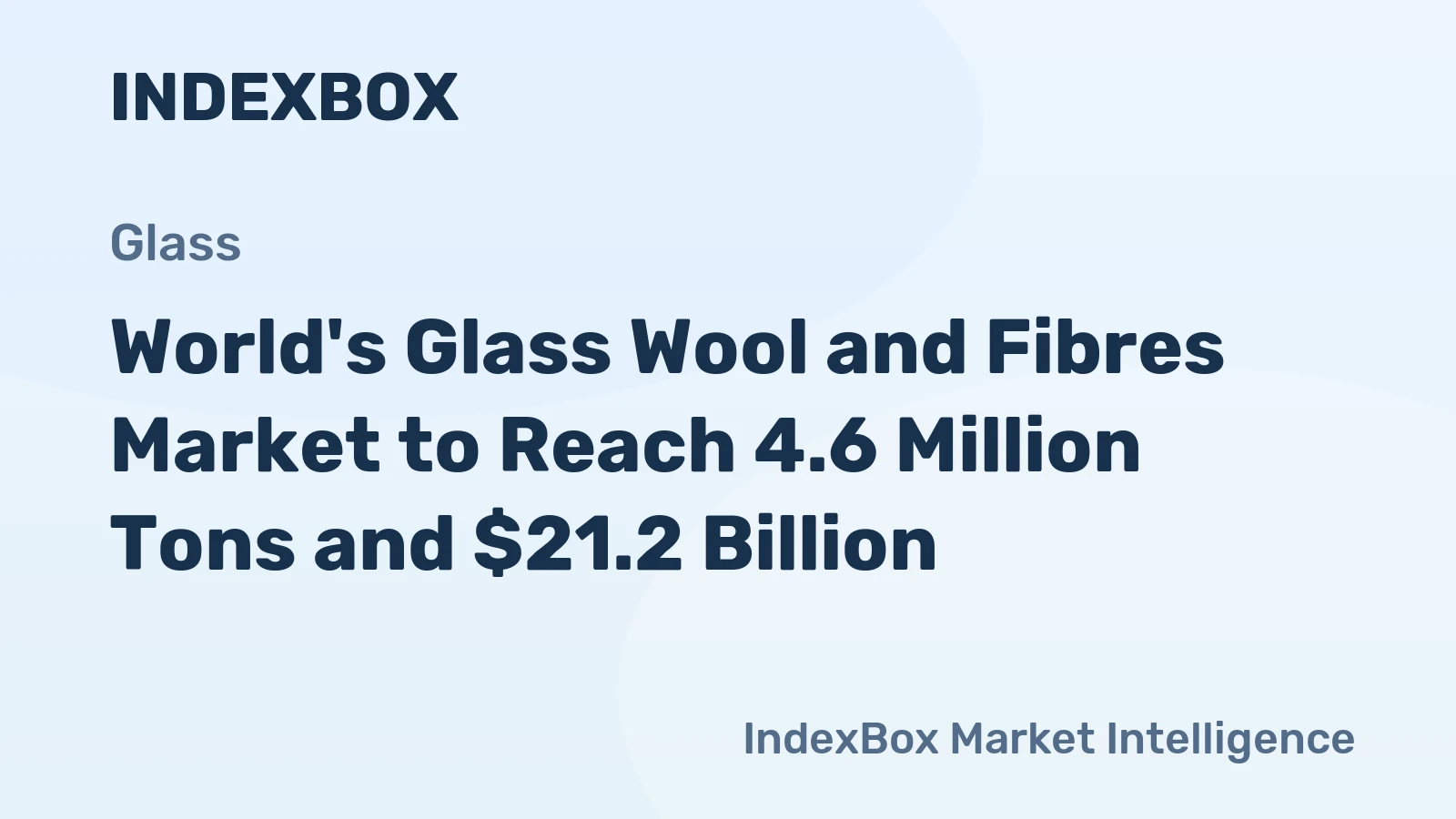 World's Glass Wool and Fibres Market to Reach 4.6 Million Tons and $21.2 Billion