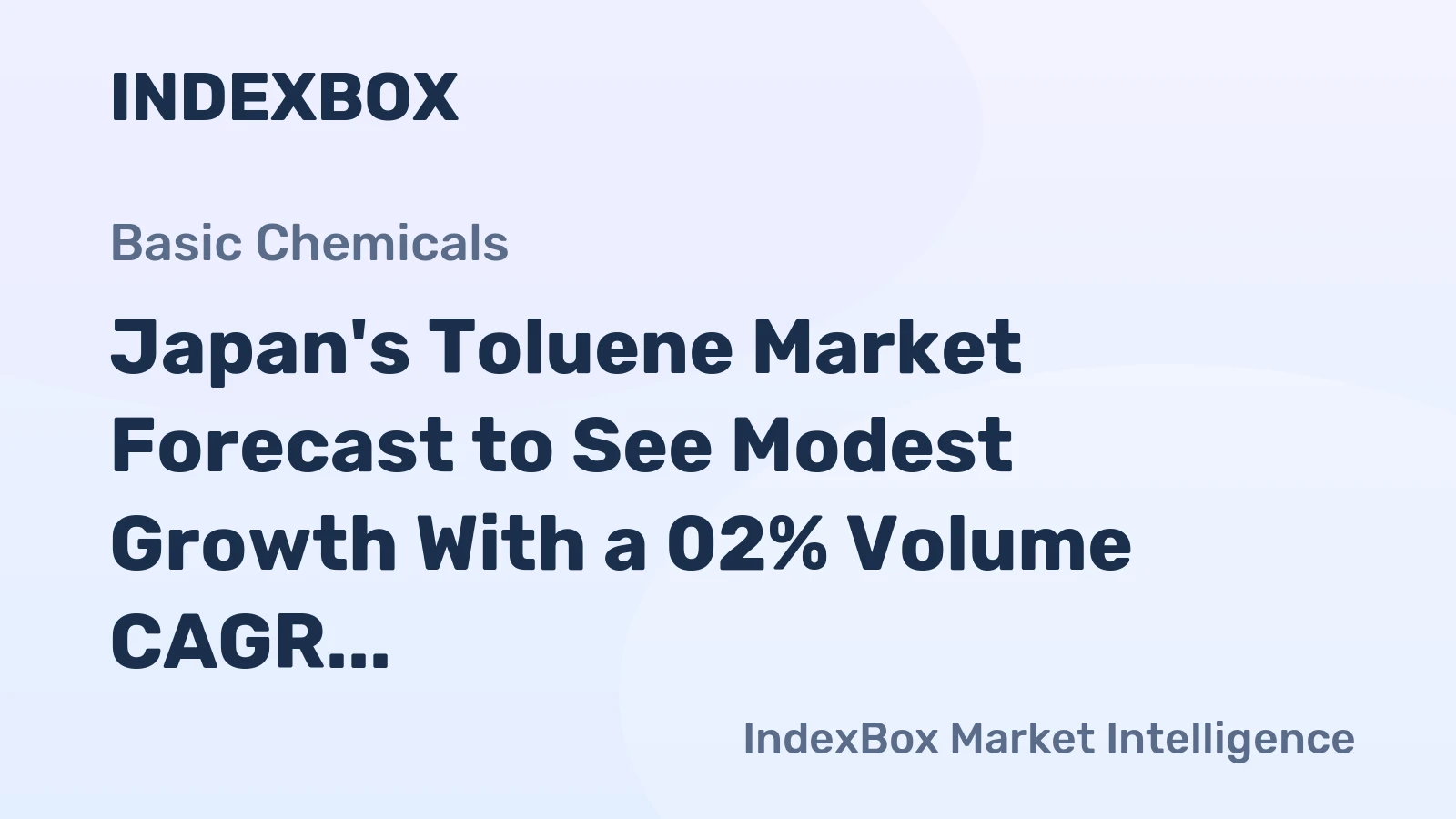 Japan's Toluene Market Forecast to See Modest Growth With a 02% Volume CAGR Through 2035