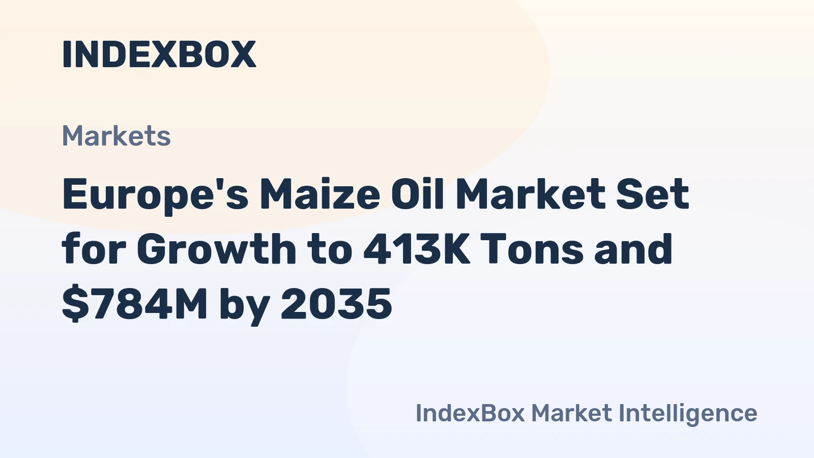 Europe's Maize Oil Market Set for Growth to 413K Tons and $784M by 2035