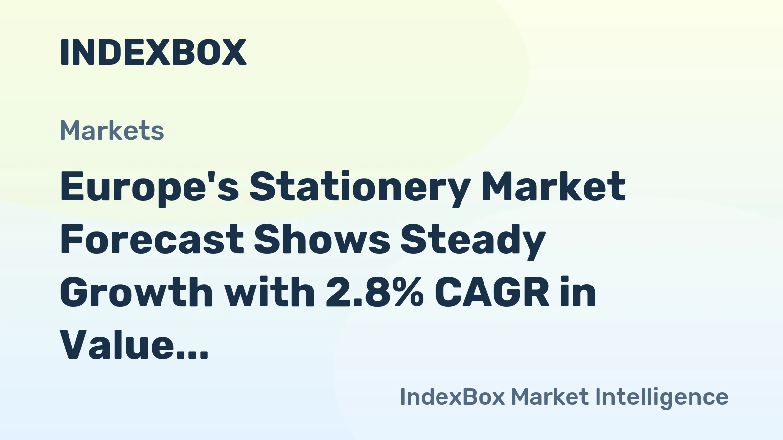 Europe's Stationery Market Forecast Shows Steady Growth with 2.8% CAGR in Value Through 2035