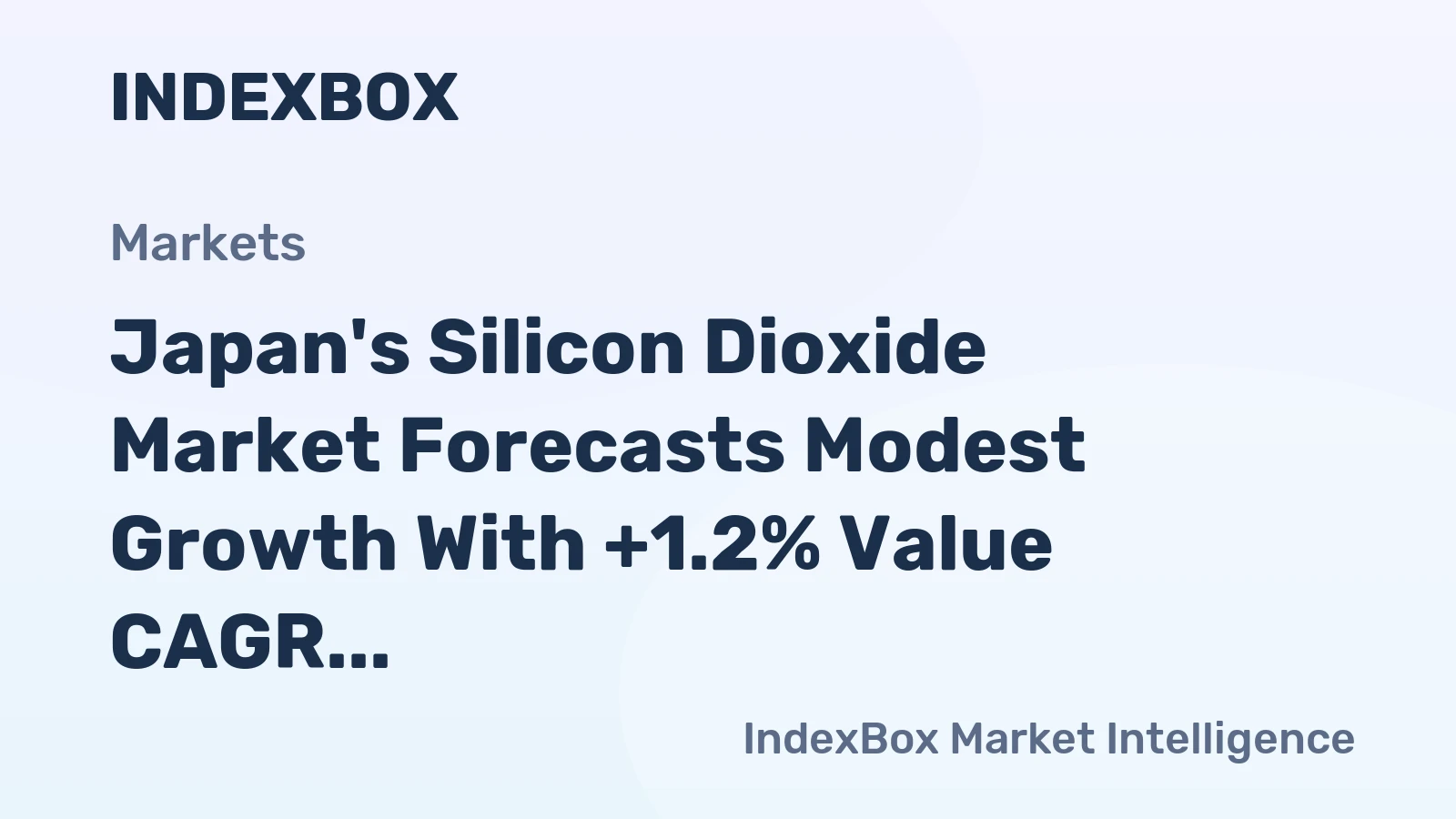 Japan's Silicon Dioxide Market Forecasts Modest Growth With +1.2% Value CAGR Through 2035