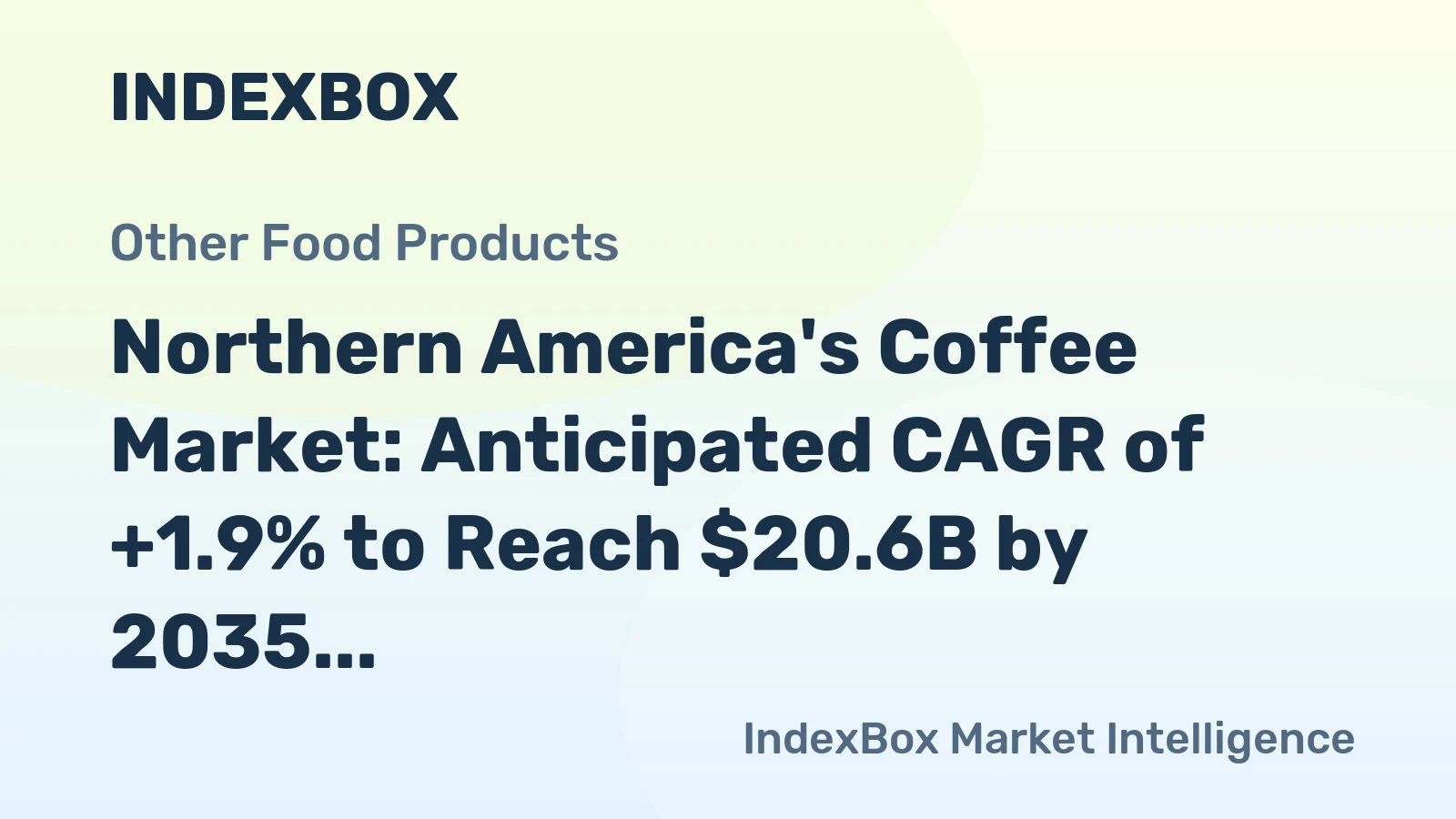 Northern America's Coffee Market: Anticipated CAGR of +1.9% to Reach $20.6B by 2035