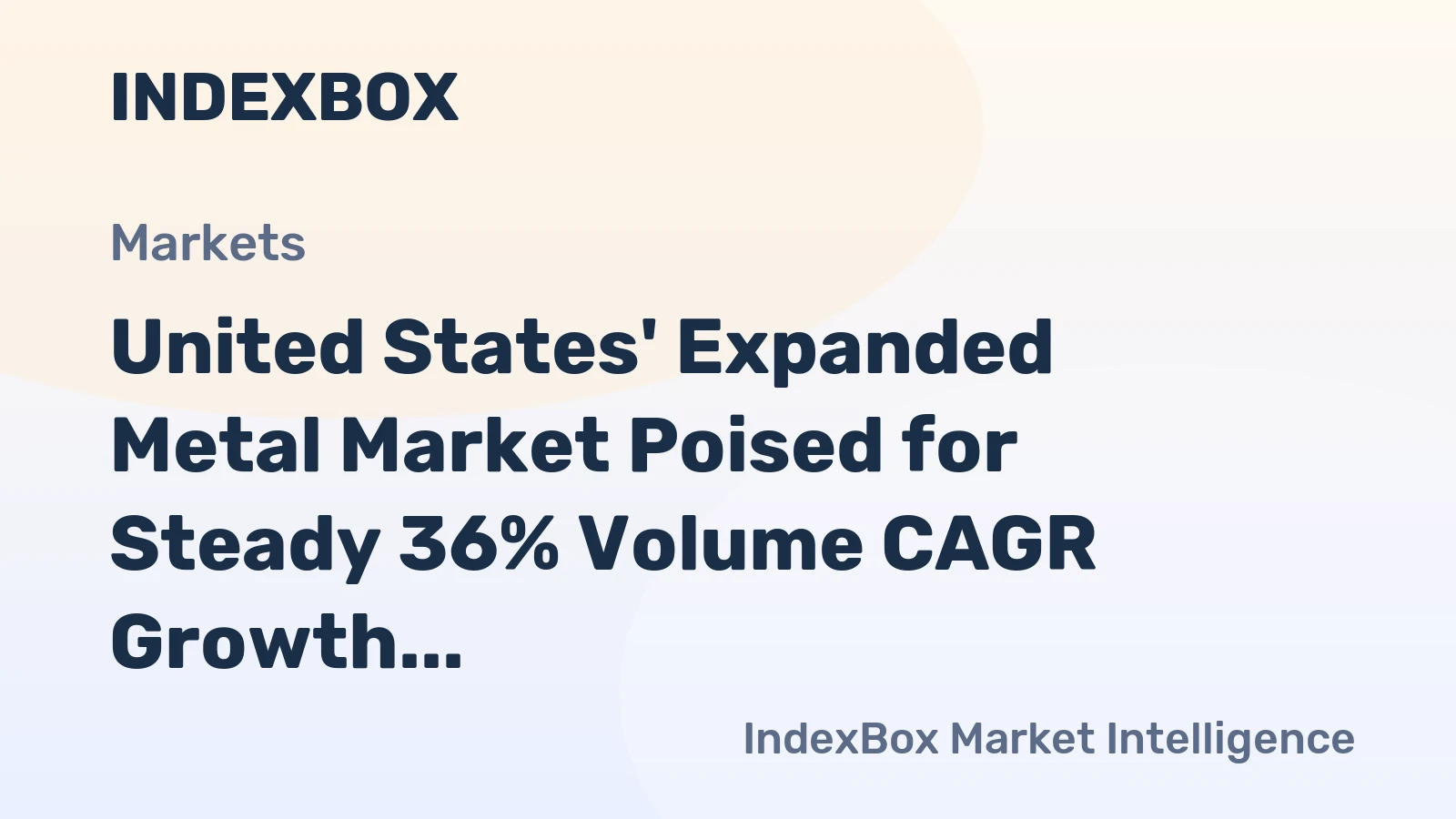 United States' Expanded Metal Market Poised for Steady 36% Volume CAGR Growth Through 2035