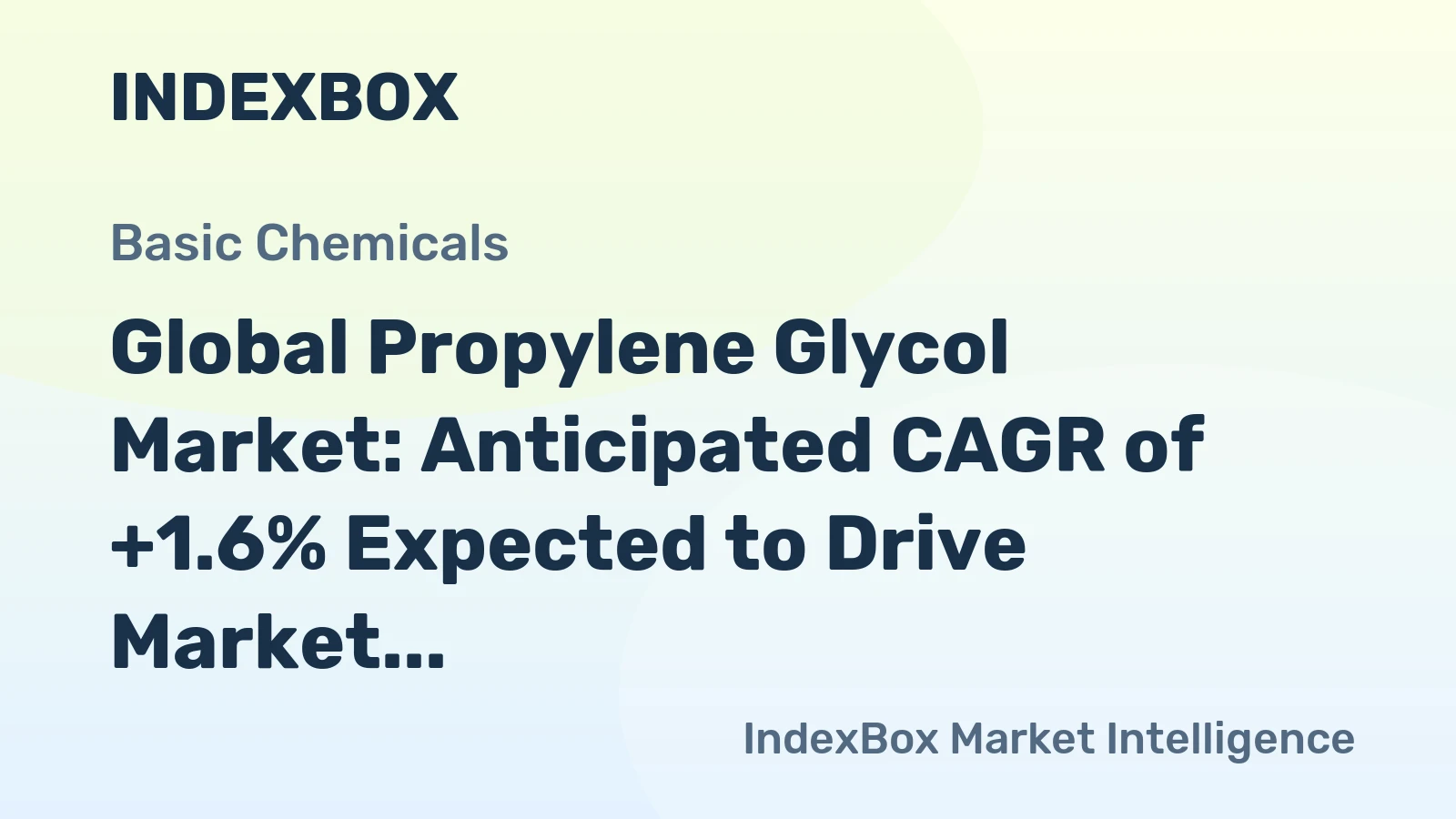 Global Propylene Glycol Market: Anticipated CAGR of +1.6% Expected to Drive Market Growth Through 2035