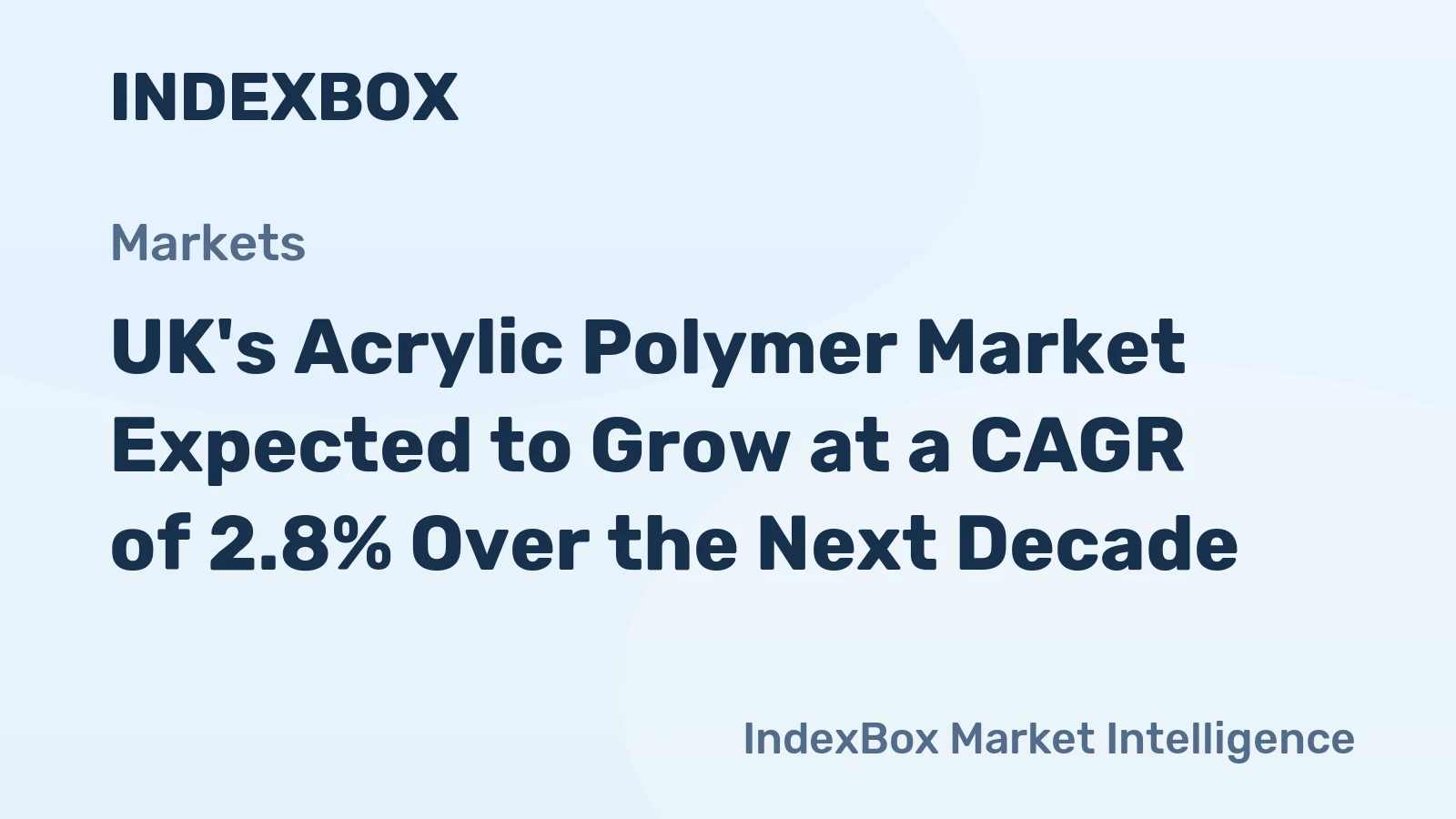 UK's Acrylic Polymer Market Expected to Grow at a CAGR of 2.8% Over the Next Decade