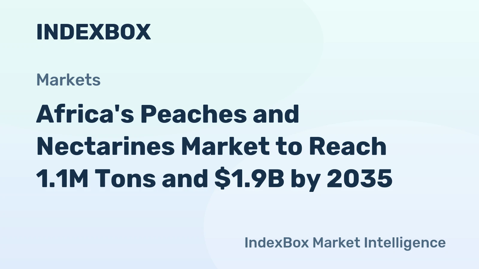 Africa's Peaches and Nectarines Market to Reach 1.1M Tons and $1.9B by 2035
