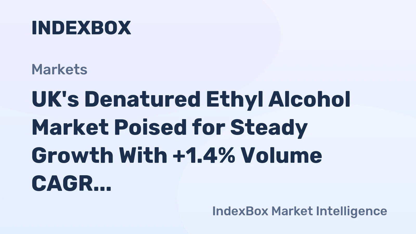 UK's Denatured Ethyl Alcohol Market Poised for Steady Growth With +1.4% Volume CAGR Through 2035