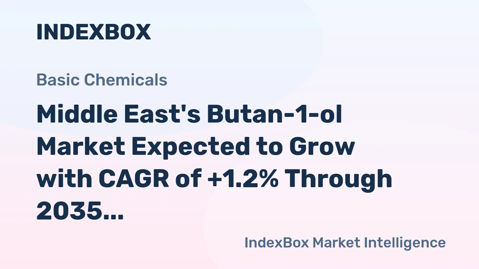 Middle East's Butan-1-ol Market Expected to Grow with CAGR of +1.2% Through 2035