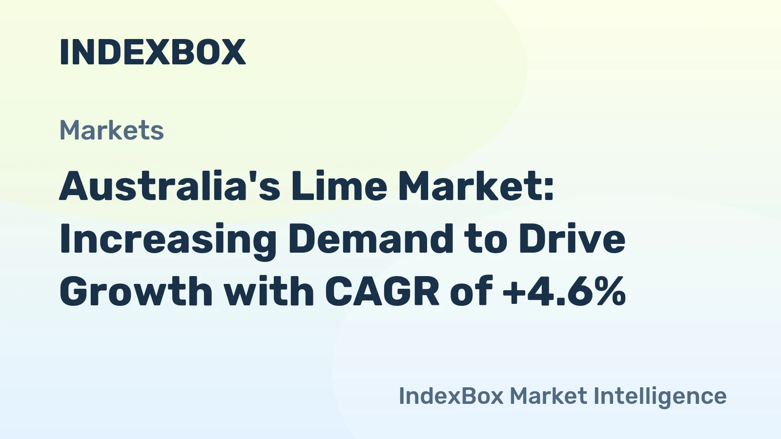 Australia's Lime Market: Increasing Demand to Drive Growth with CAGR of +4.6%