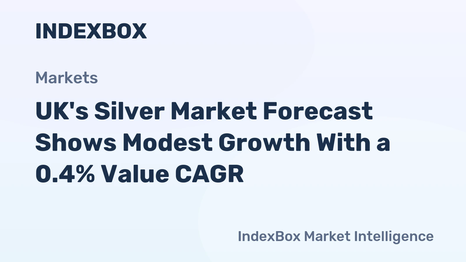 UK's Silver Market Forecast Shows Modest Growth With a 0.4% Value CAGR