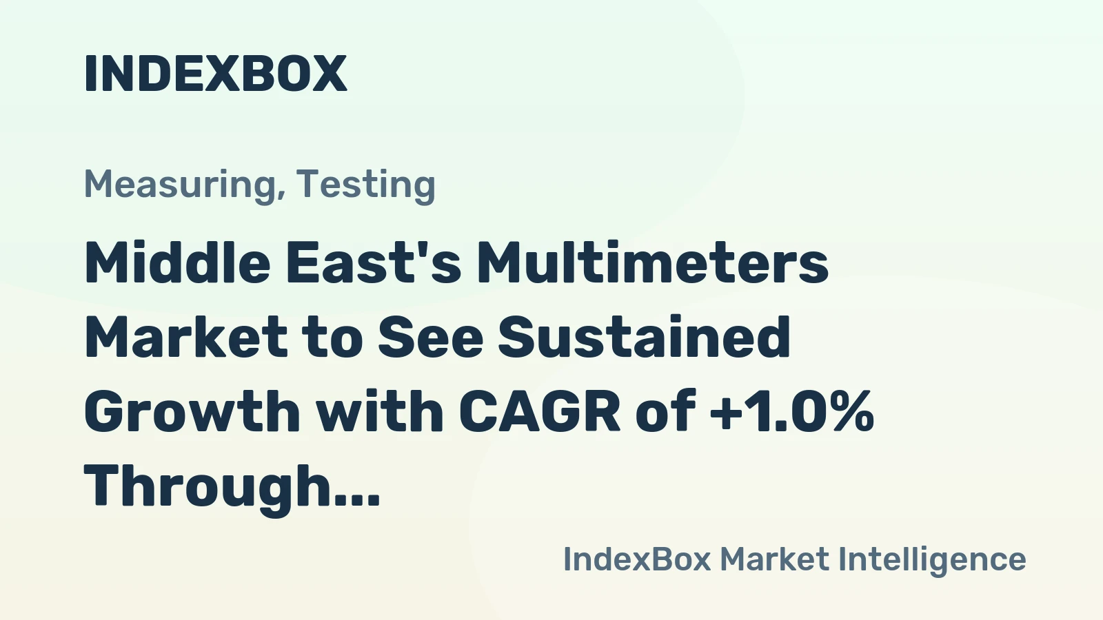 Middle East's Multimeters Market to See Sustained Growth with CAGR of +1.0% Through 2035