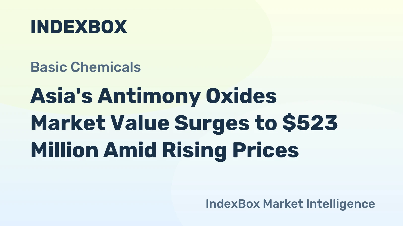 Asia's Antimony Oxides Market Value Surges to $523 Million Amid Rising Prices