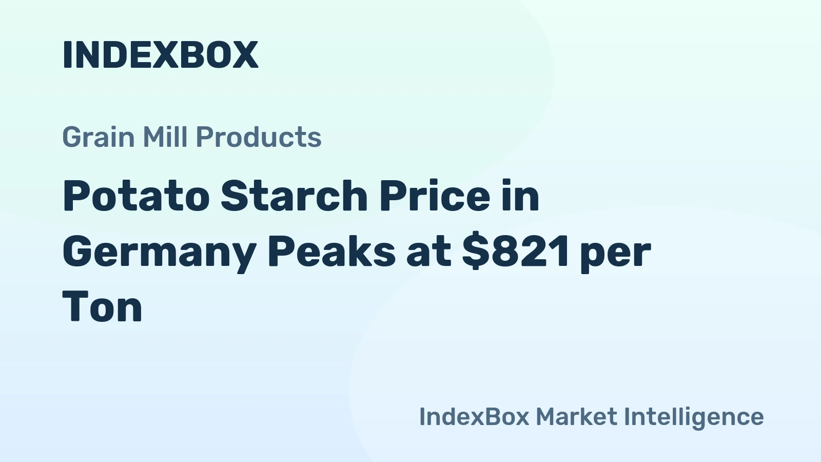 Potato Starch Price in Germany Peaks at $821 per Ton