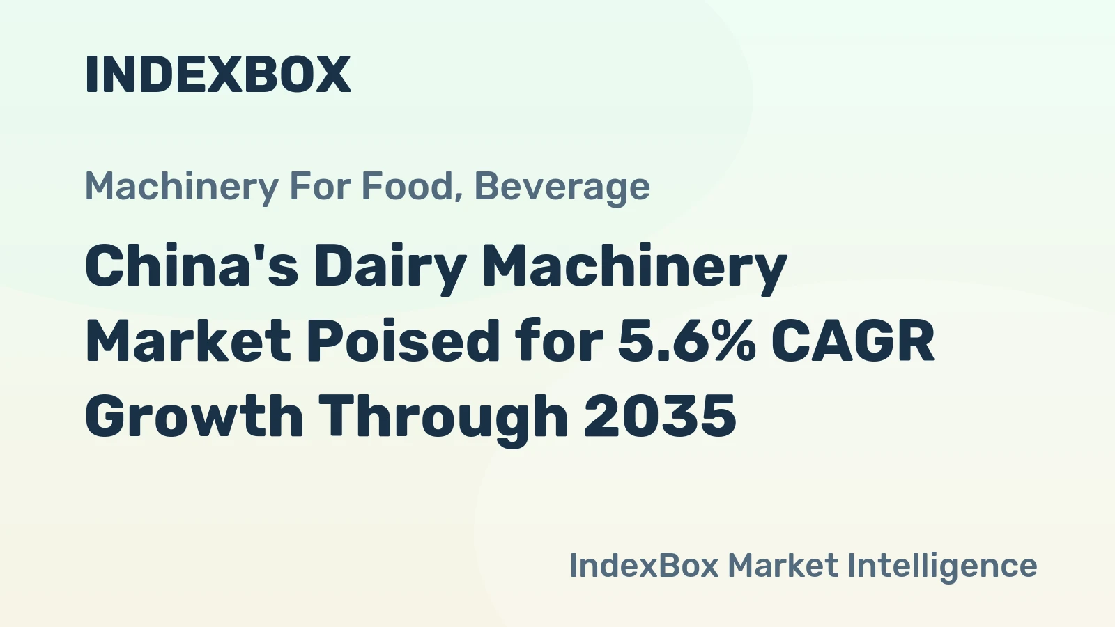 China's Dairy Machinery Market Poised for 5.6% CAGR Growth Through 2035