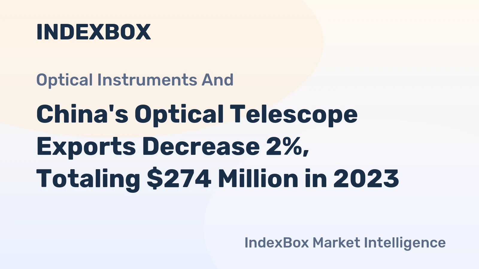 China's Optical Telescope Exports Decrease 2%, Totaling $274 Million in 2023