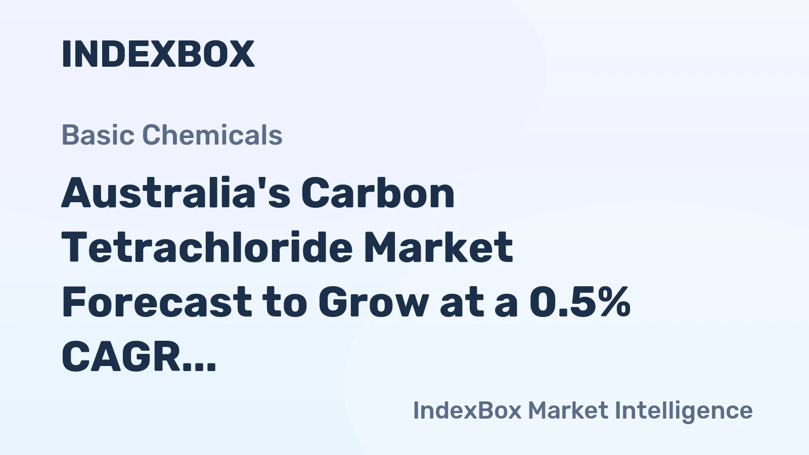 Australia's Carbon Tetrachloride Market Forecast to Grow at a 0.5% CAGR Through 2035