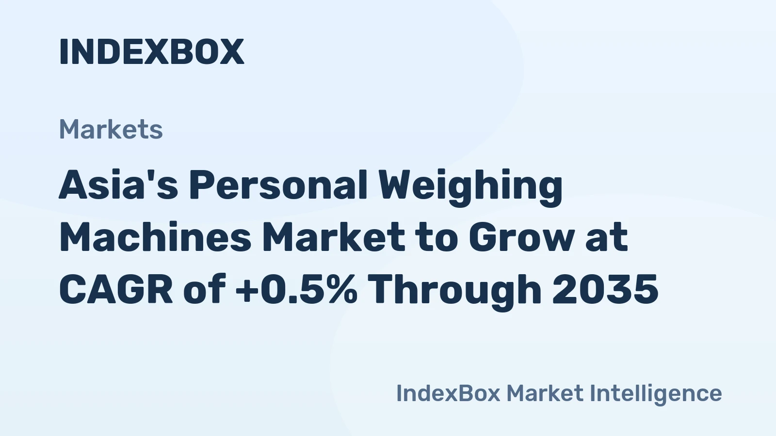 Asia's Personal Weighing Machines Market to Grow at CAGR of +0.5% Through 2035