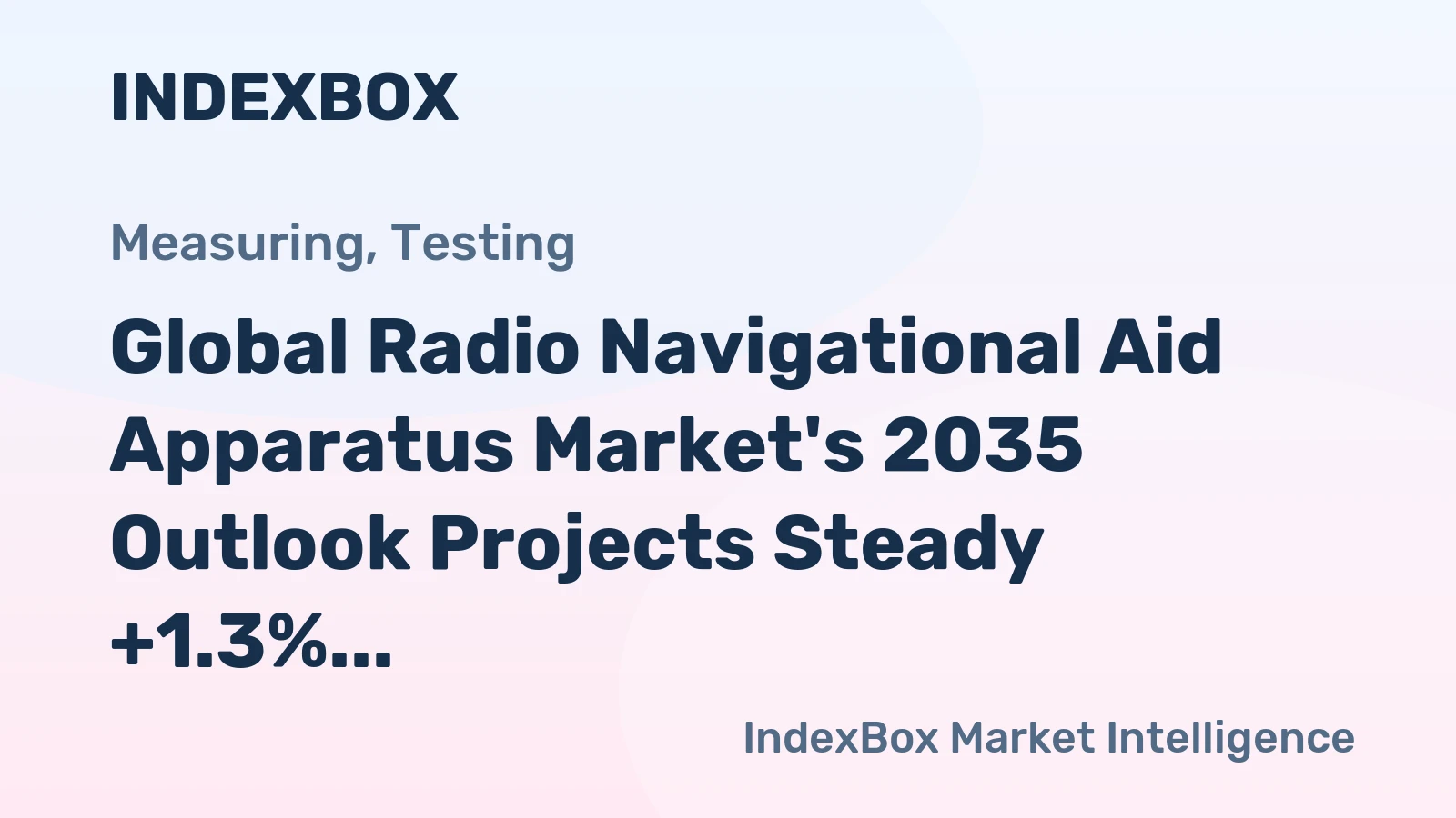 Global Radio Navigational Aid Apparatus Market's 2035 Outlook Projects Steady +1.3% CAGR Growth