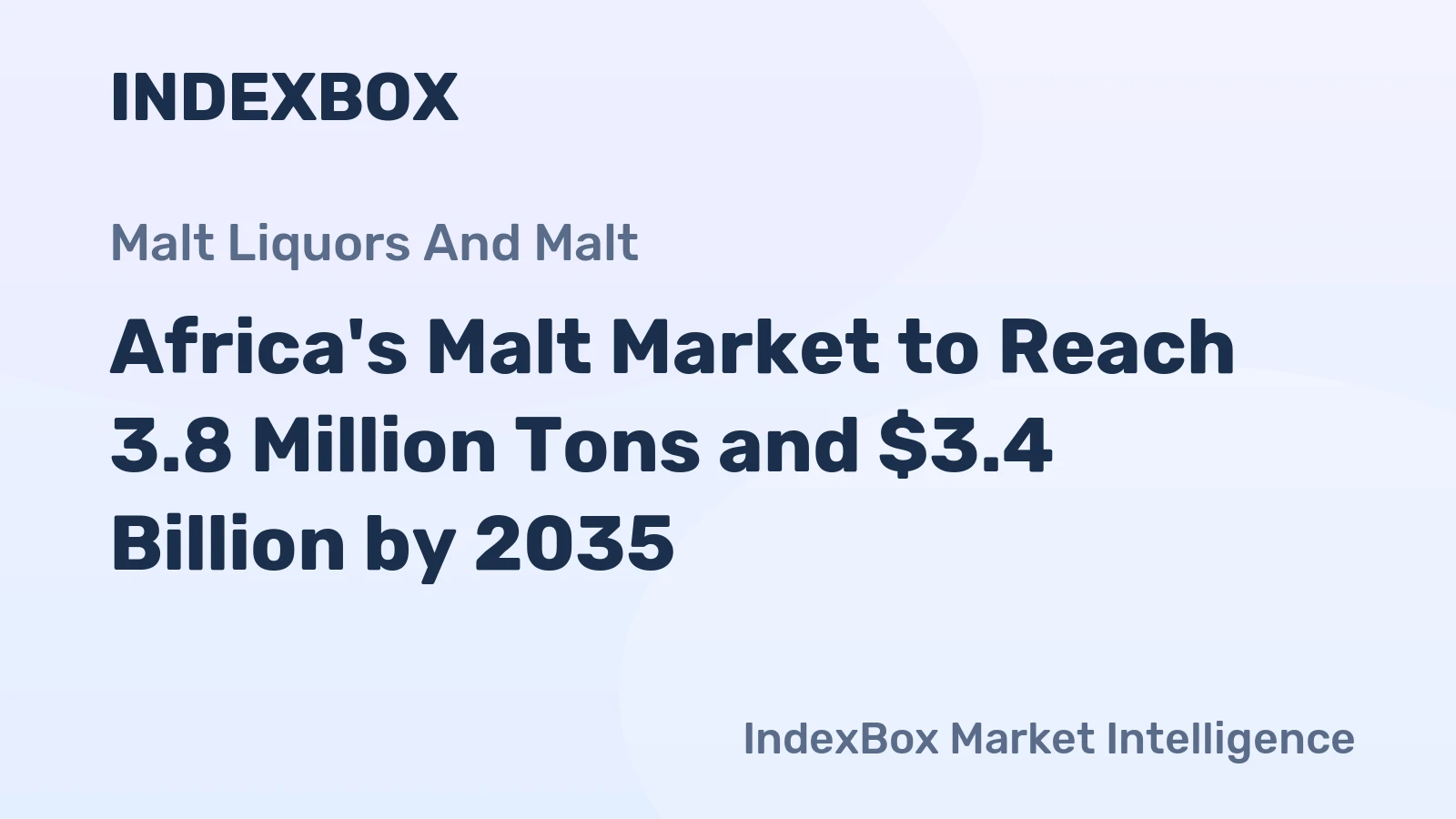 Africa's Malt Market to Reach 3.8 Million Tons and $3.4 Billion by 2035