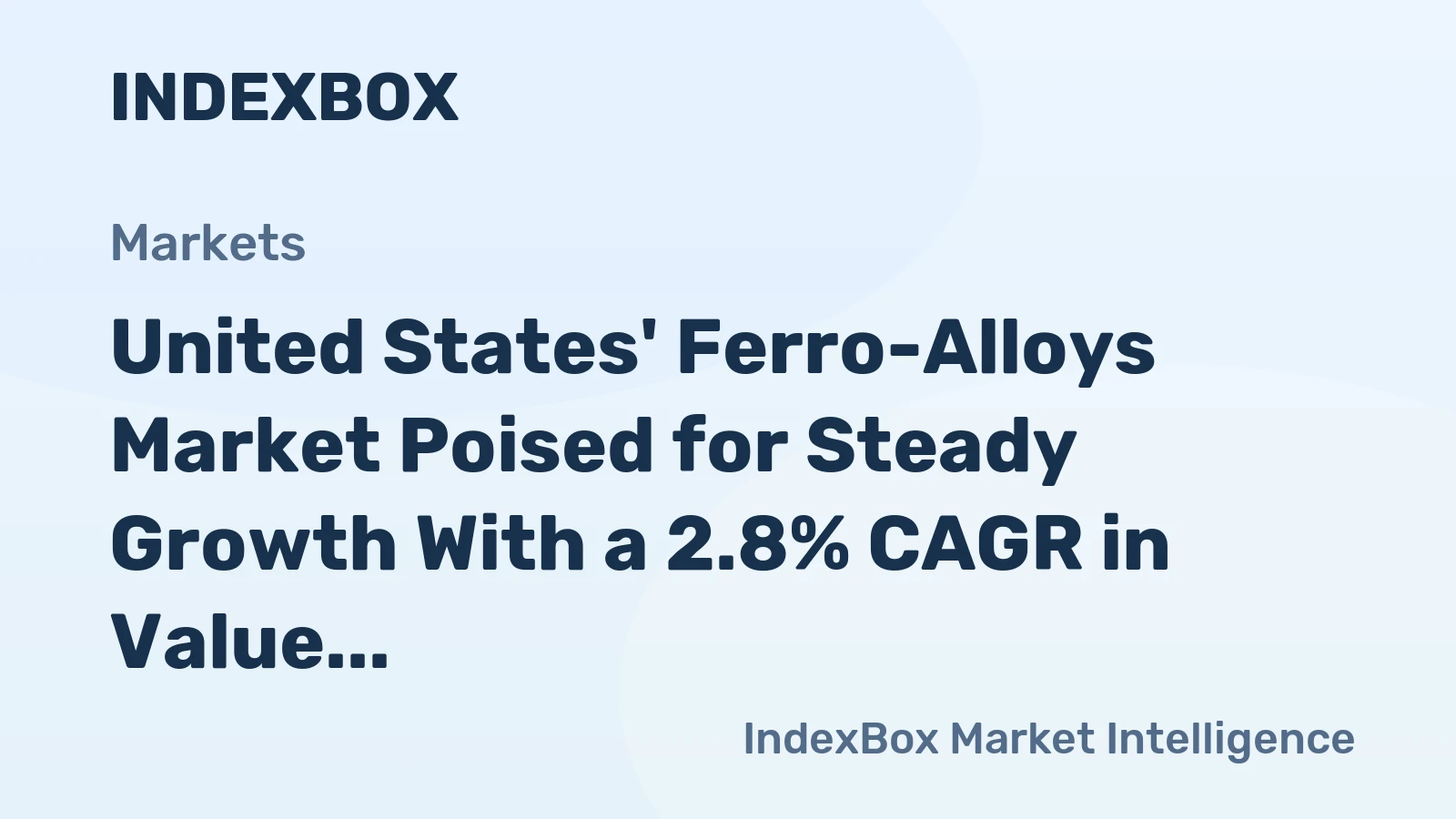 United States' Ferro-Alloys Market Poised for Steady Growth With a 2.8% CAGR in Value Through 2035