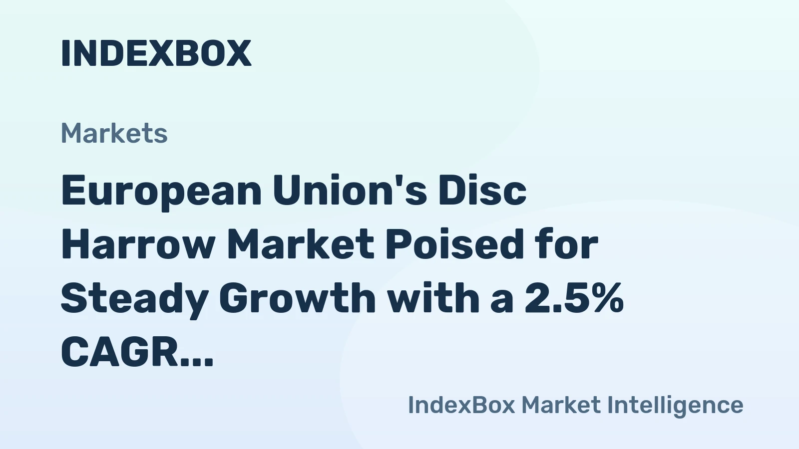 European Union's Disc Harrow Market Poised for Steady Growth with a 2.5% CAGR in Value Through 2035